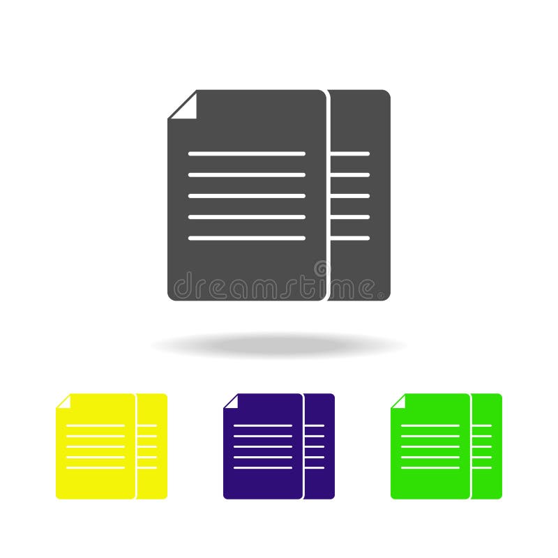 Sheets of Papers Multicolor Icon. Element of Web Icons Stock ...