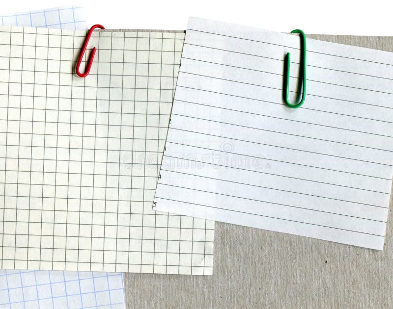 Sheets of Papers for Notes, Wide View, Copy Space Stock Image - Image ...