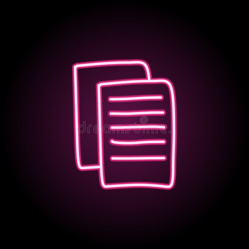 Sheets of Papers Sketch Neon Icon. Simple Thin Line, Outline Vector of ... Sheets of Papers Sketch Neon Icon. Simple Thin Line, Outline Vector of ...