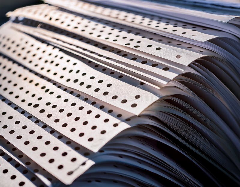 Sheets of Perforated Paper Stacked on Top of Each Other Producing Fine ...