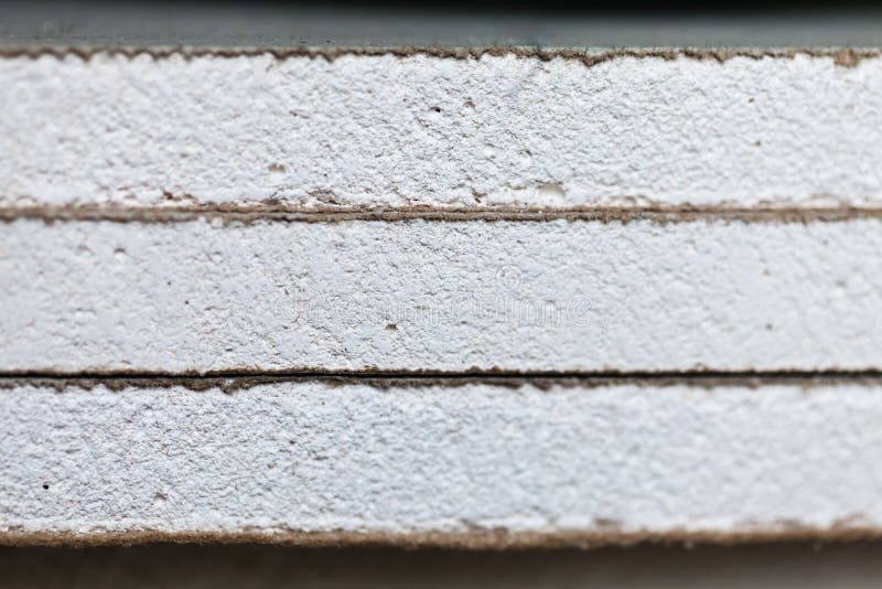 Sheets of Plasterboard or Drywall Close Up in an Apartment during on ...