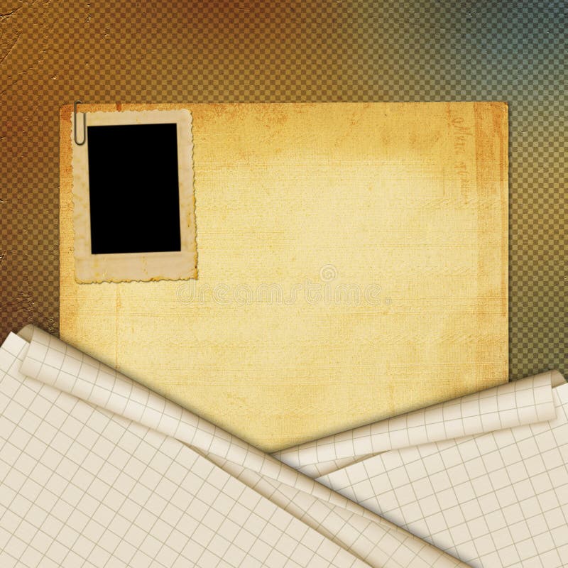 Sheets School Notebook Paper on Abstract Background Stock Illustration ...