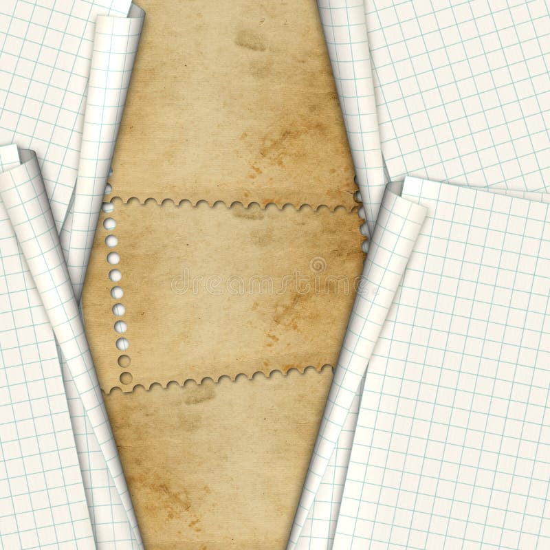 Sheets School Notebook Paper on Abstract Background Stock Image - Image ...