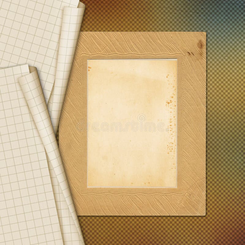 Sheets School Notebook Paper on Abstract Background Stock Image - Image ...