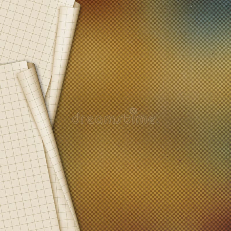 Sheets School Notebook Paper on Abstract Background Stock Image - Image ...