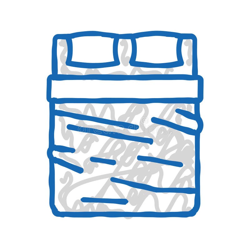 Sheets Silk Bed Icon Doodle Illustration Stock Vector - Illustration of ...