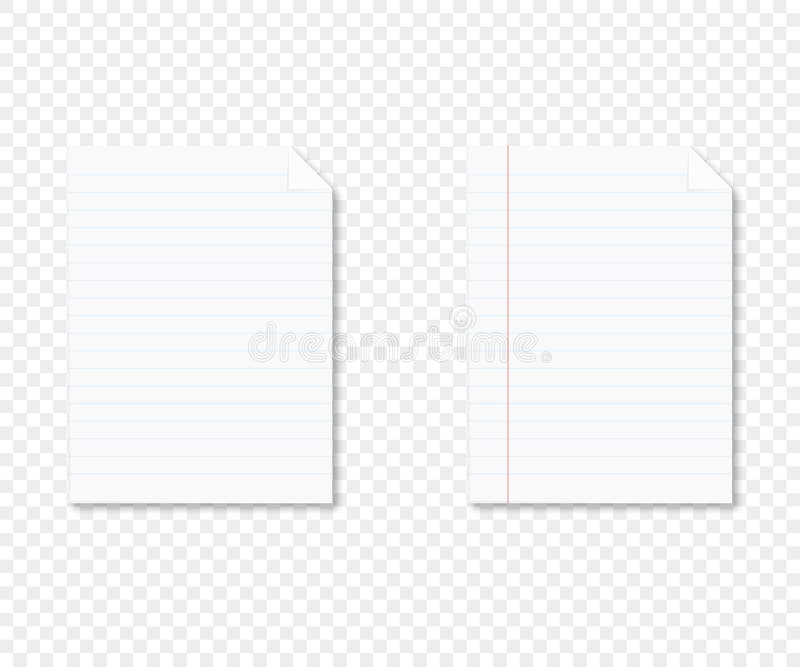 Sheets of Striped Paper on Transparent Background Stock Illustration ...