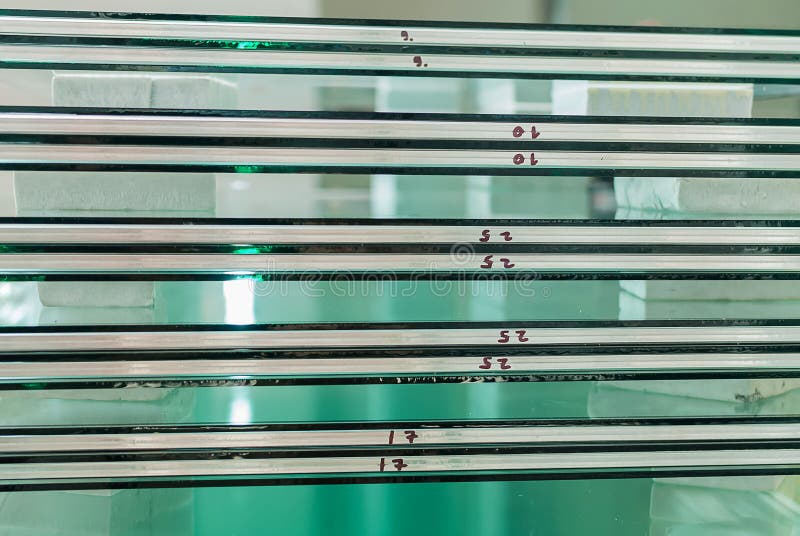 Sheets of Tempered Window Glass Stock Image - Image of door, close ...