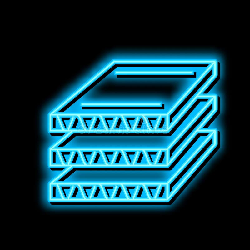 Sheets of Wood Materials Neon Glow Icon Illustration Stock Vector ...