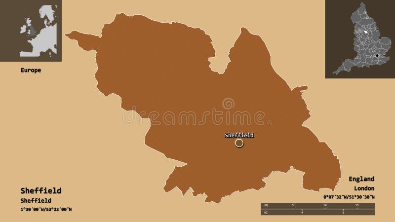 Sheffield, Administrative County of England,. Previews. Pattern Stock ...