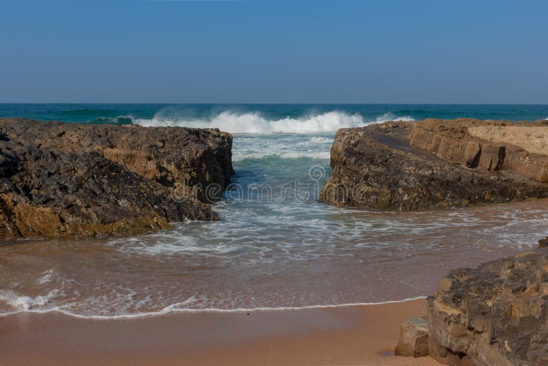 Sheffield Beach stock image. Image of shoreline, sand - 96258659
