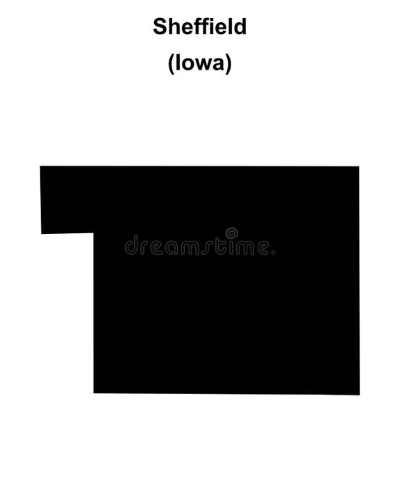 Sheffield outline map stock illustration. Illustration of borough ...