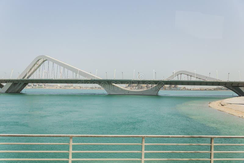 Sheikh Zayed Bridge at Abu Dhabi, UAE Editorial Photography - Image of ...