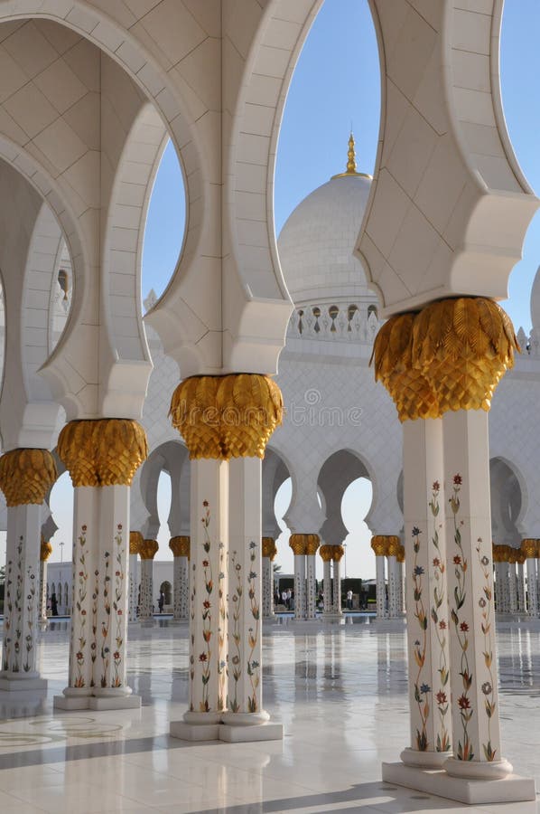 Sheikh Zayed Grand Mosque stock photo. Image of culture - 38324538