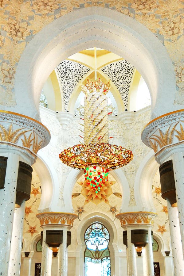 Sheikh Zayed Grand Mosque Interior Stock Photo - Image of muslim ...