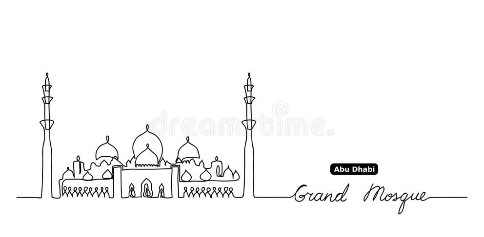 Continuous Drawing Line Minaret Stock Illustrations – 148 Continuous ...