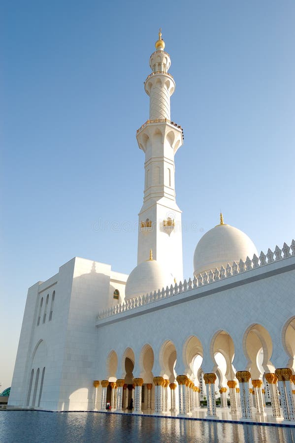 Sheikh Zayed Grand Mosque during Sunset Stock Image - Image of worship ...
