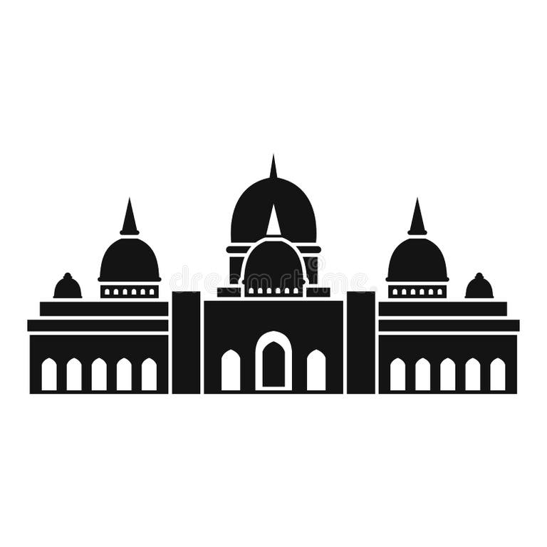 Sheikh Zayed Grand Mosque, UAE Icon Stock Vector - Illustration of ...