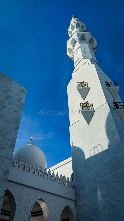 Sheikh Zayed Great Mosque Building, Indonesia Stock Photo - Image of ...