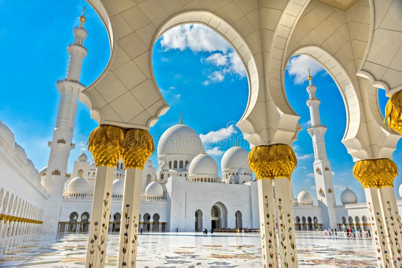 Sheikh Zayed Mosque, Abu Dhabi, Emirati Arabi Uniti Fotografia Stock ...