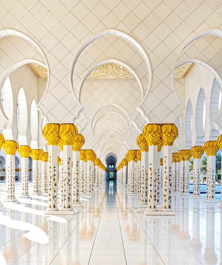 Sheikh Zayed Mosque, Abu Dhabi, Emirati Arabi Uniti Fotografia Stock ...