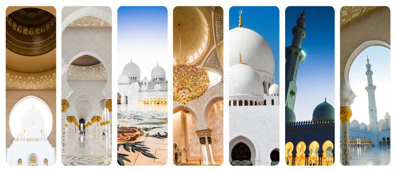 Collage Abu Dhabi stock image. Image of dhabi, mosque - 52520597