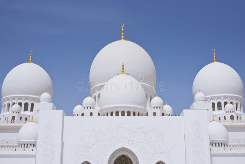 Sheikh Zayed Mosque Domes stock photo. Image of stone - 26624828