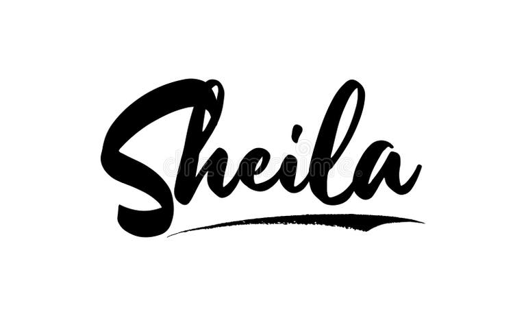 Sheila Typography Lettering Text Vector Design Quote Stock Vector ...