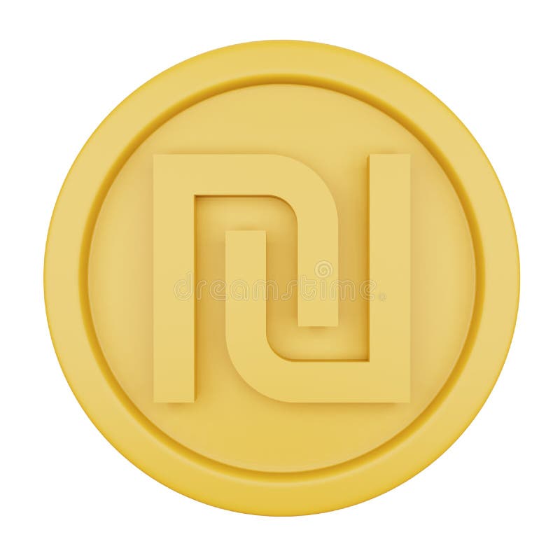 Shekel Coin 3d Rendering Isometric Icon. Stock Vector - Illustration of ...