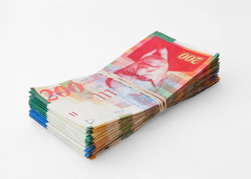 200 Shekel notes stock image. Image of bank, shekels - 43542631
