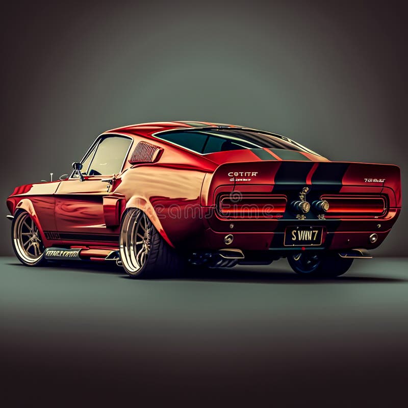 Shelby GT500 CR Classic 3D, Hyper Realistic Stock Illustration ...