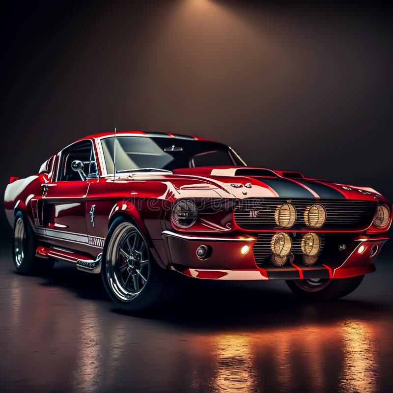 Shelby GT500 CR Classic 3D, Hyper Realistic Stock Illustration ...