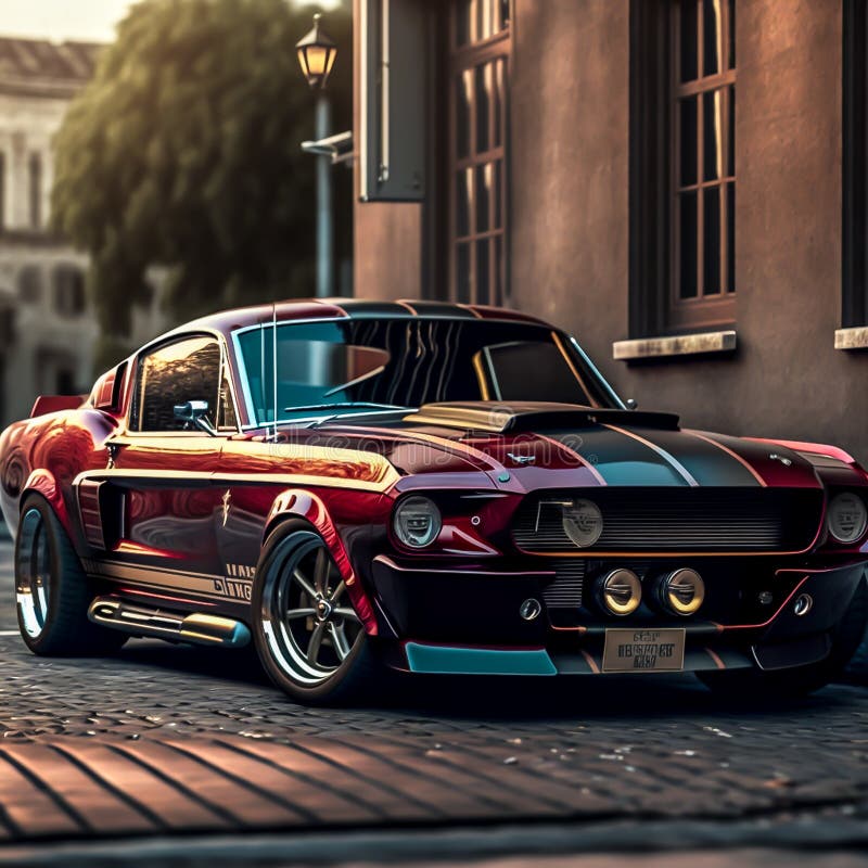 Shelby GT500 CR Classic stock illustration. Illustration of generated ...