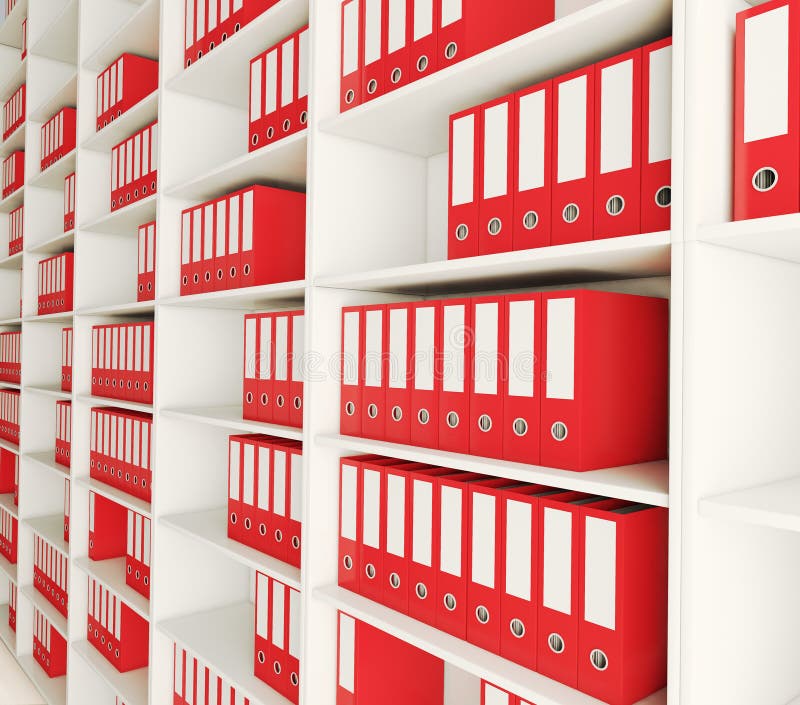 Shelf archive folder stock illustration. Illustration of folder - 24490083