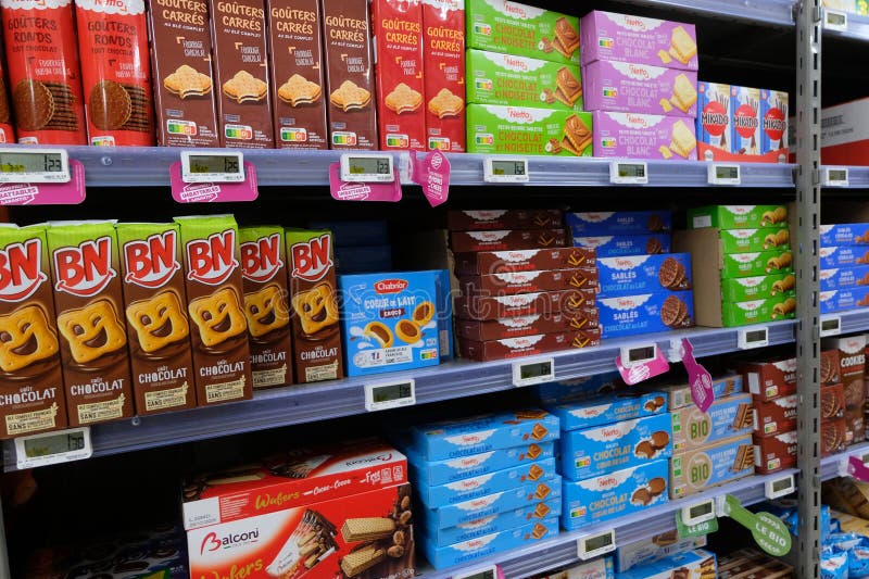 Shelf of Biscuits of Different Brands Editorial Image - Image of choice ...