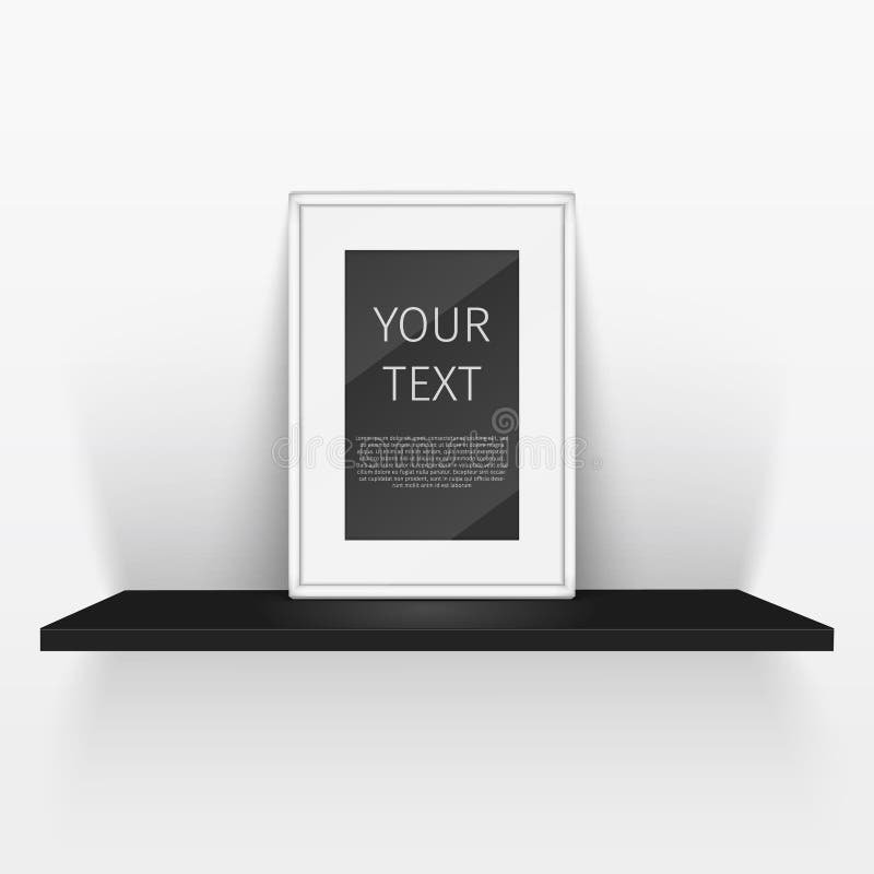 Shelf and blank poster stock vector. Illustration of blank - 46482874