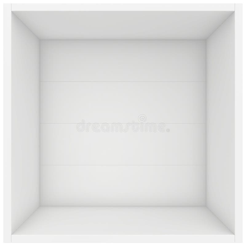 Shelf Box. 3d Render on White Background Stock Illustration ...