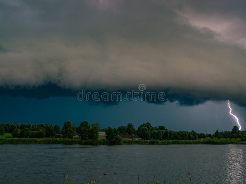 Squall line stock image. Image of aviation, rain, wheather - 1045067