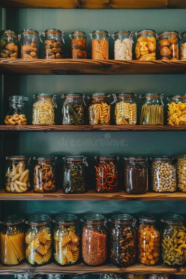 A Shelf Displaying a Diverse Selection of Food Items. Ideal for Food ...