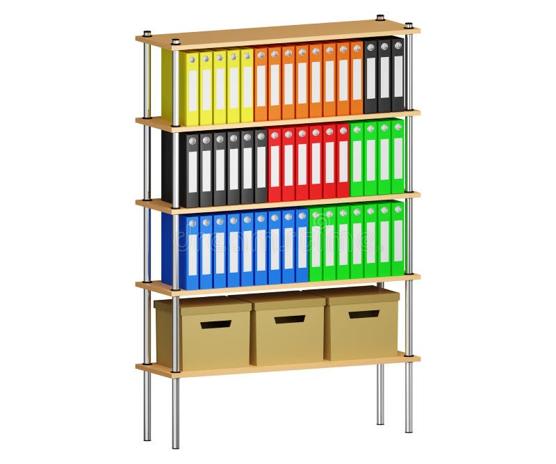 Shelf with Drawers. Office Furniture for Storing and Sorting Documents ...