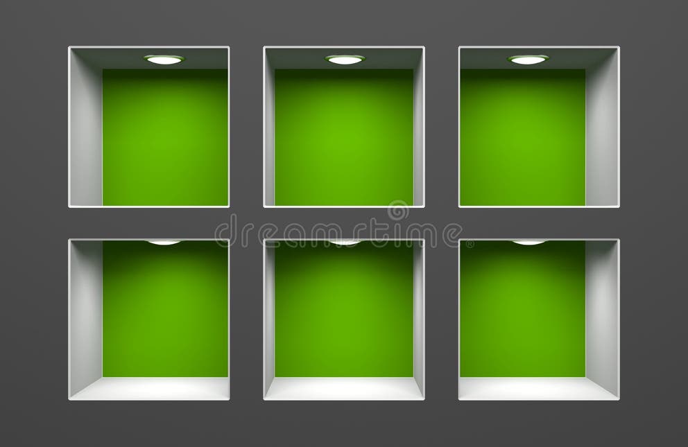 Shelf for exhibit stock illustration. Illustration of clear - 25889419