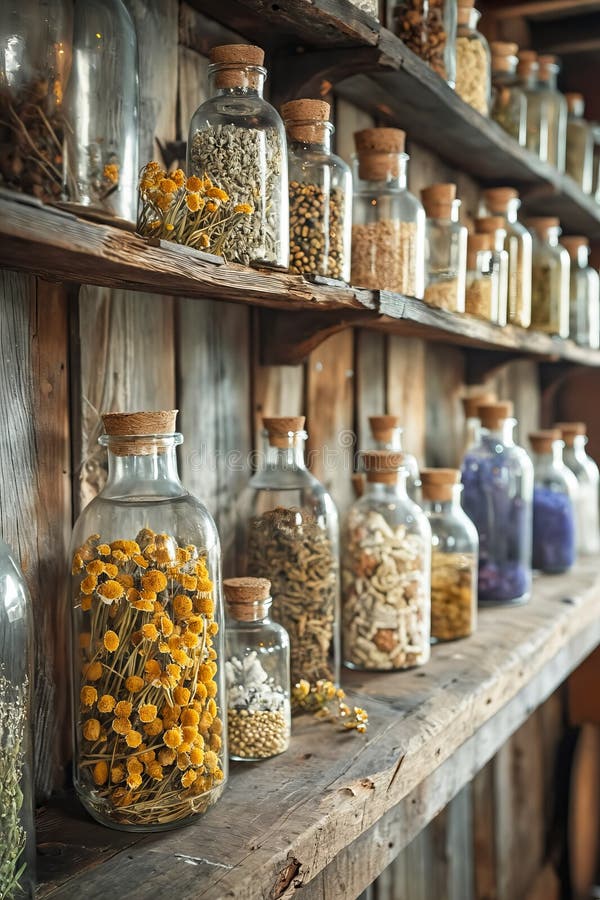 Jars with Different Preserved Vegetables and Fresh Spices for Canning ...