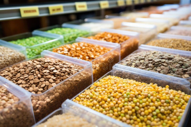 Shelf Full of Nut-free Cereals in Grocery Store Stock Photo - Image of ...