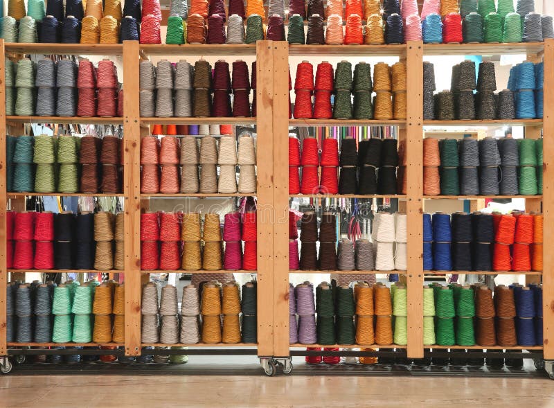 Warehouse full of wool stock image. Image of factory - 28215749