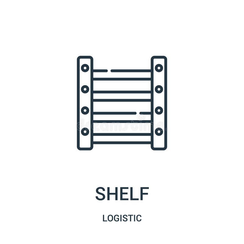 Shelf Icon Vector from Logistic Collection. Thin Line Shelf Outline ...