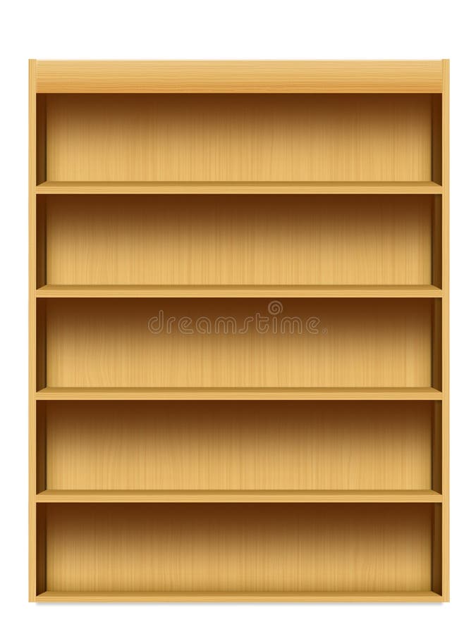 Shelf Isolated on White Background Stock Photo - Image of frame, inside ...