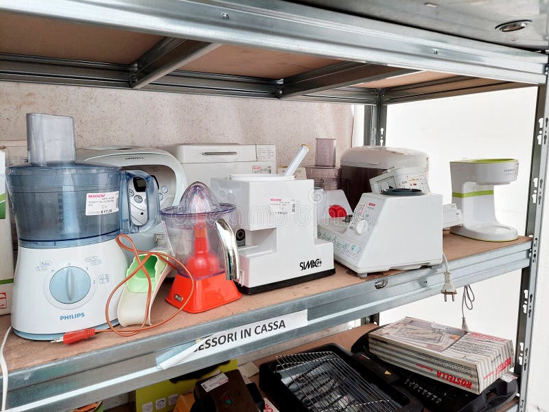 Shelf with Second-hand Appliances Inside a Store Editorial Stock Photo ...