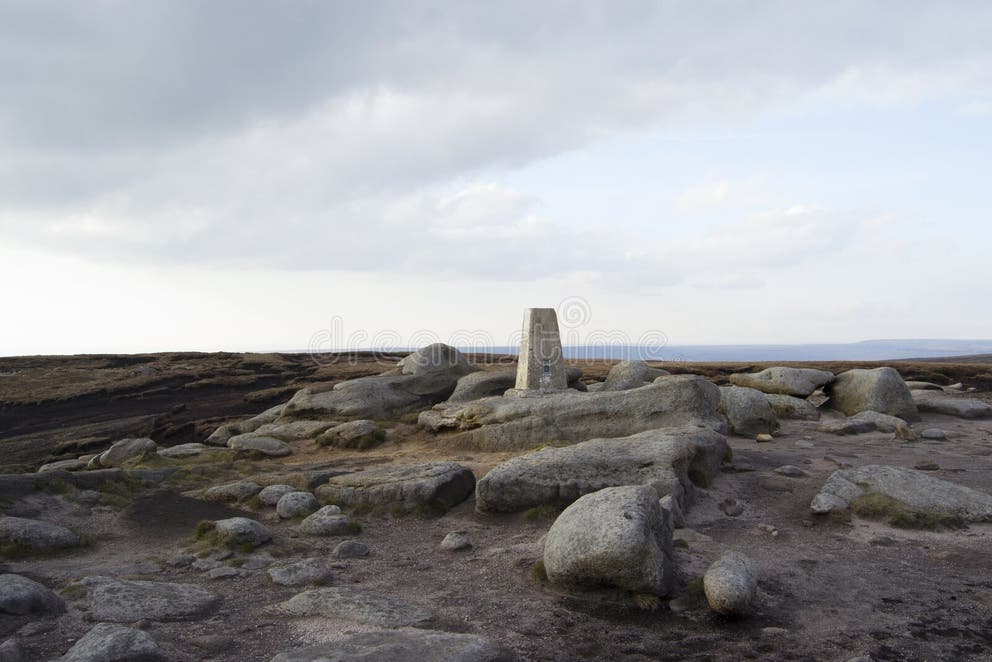 Shelf Stones Trig Point 1 stock image. Image of trig - 39566405