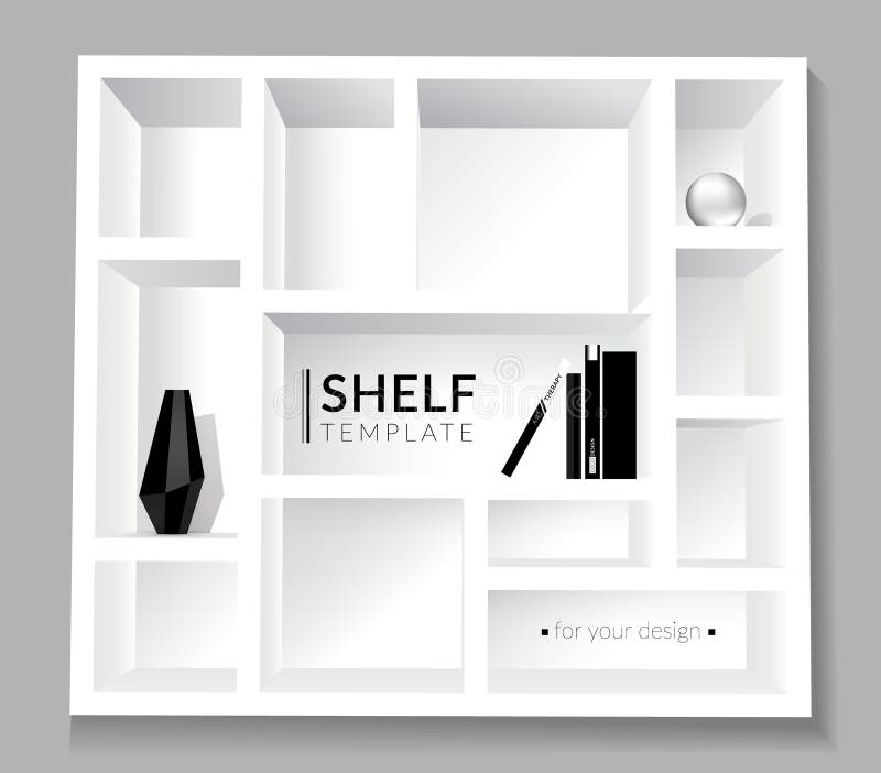 Shelf Template. Vector Mock Up Stock Vector - Illustration of ...