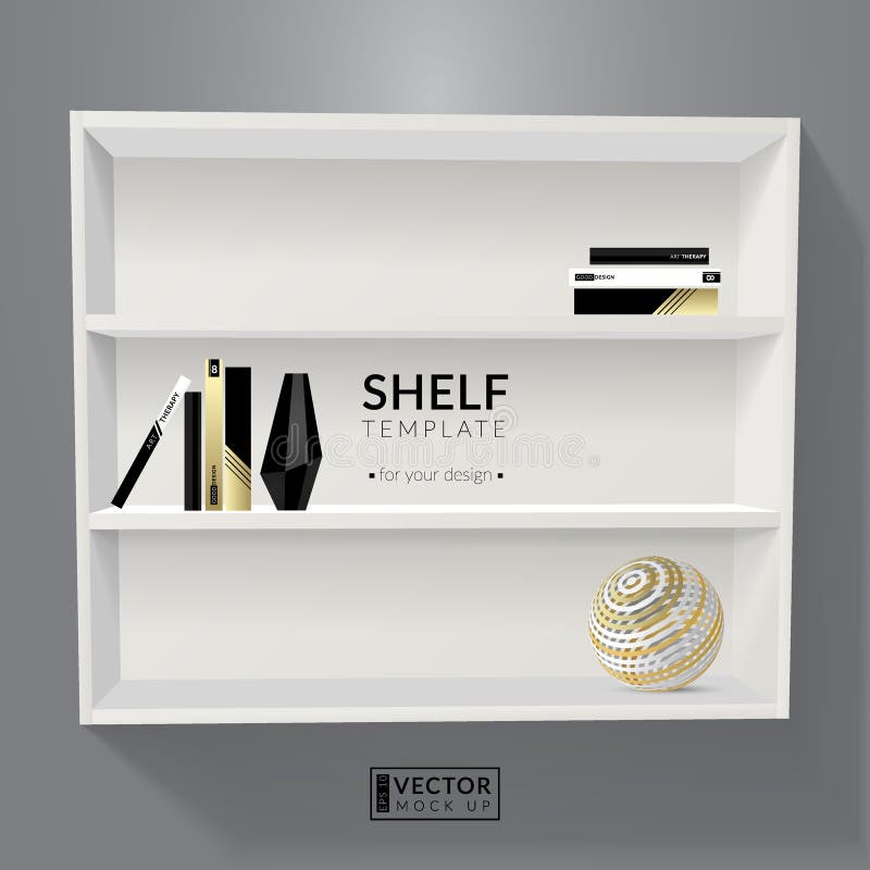 Shelf Template. Vector Mock Up Stock Vector - Illustration of ...